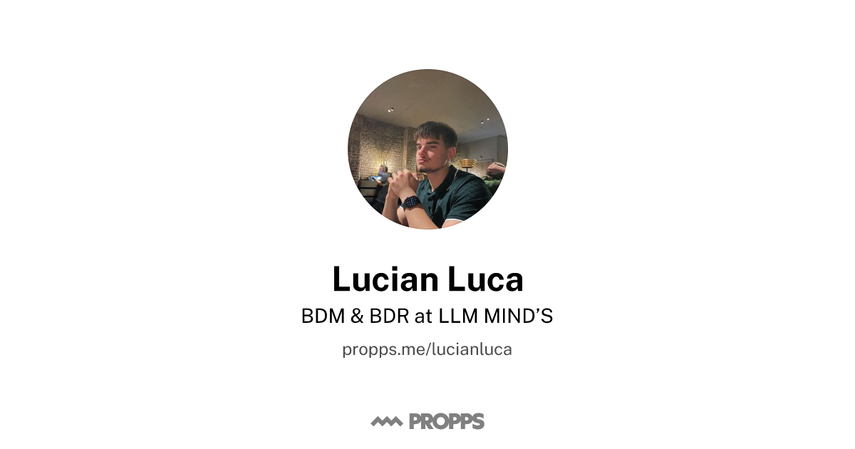 Lucian Luca - BDM & BDR at LLM MIND’S