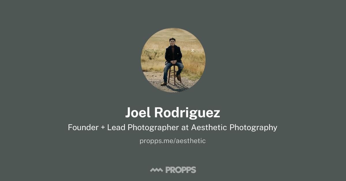 Joel Rodriguez - Founder + Lead Photographer at Aesthetic Photography